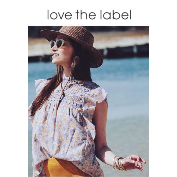 love the label | Tops | Love The Label Josepha Ruffle Sleeve Top | Poshmark